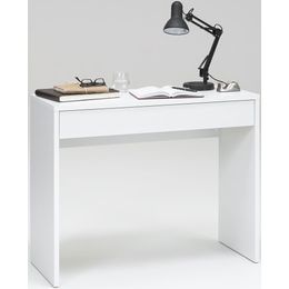 Laptoptisch FMD "Checker", weiß, B:100cm H:80cm T:40cm, Tische, auch als Konsolentisch geeignet