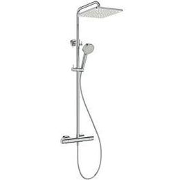 Ideal Standard Ceratherm T25 N Duschsystem mit Thermostat A8496AA Aufputz, Vertical Flex, Wasser- & Energiesparend, Chrom