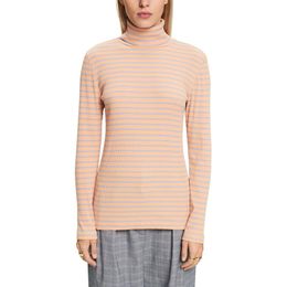 Esprit Longsleeve in Apricot/ Hellblau - 82% | Gr&ouml;&szlig;e L | Damen-tops