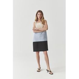 TATUUM Kleid in Beige/ Hellblau/ Dunkelblau - 68% | Gr&ouml;&szlig;e 38 | Damen-kleider