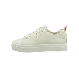 Gant Footwear Leder-Sneakers "Avona" in Creme - 54% | Gr&ouml;&szlig;e 39 | Damen-sneakers