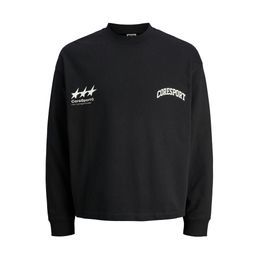 Jack & Jones Jack & Jones Sweatshirt 'JCOSignal' Herren Gr&ouml;&szlig;e XS schwarz / wei&szlig;