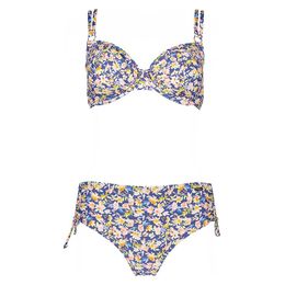 Buffalo Bikini "Tara" in Blau/ Gelb - 77% | Gr&ouml;&szlig;e 38E-Cup | Damen-bademode