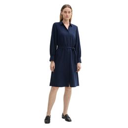 Tom Tailor Hemdkleid in Dunkelblau - 76% | Größe 34 | Damen-kleider