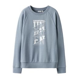 name it Sweatshirt 'NKMVION' Jungen Gr&ouml;&szlig;e 134/140 rauchblau / hellblau