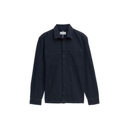 Tom Tailor Herren Overshirt mit Brusttaschen, blau, Uni, Gr. XXL