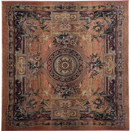 Teppich Theko, B:200cm H:10mm L:200cm, rosa, Kunstfaser, Wohnzimmer, Teppiche, "Gabiro 856", Kurzflor, Orient-Optik, auch als L&auml;ufer, Wohnzimmer