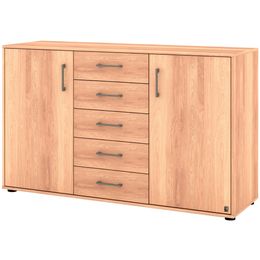 Kombikommode Musterring, B:141cm H:86cm T:43cm, braun, Schlafzimmer, Sideboards, "Sorrent Sideboard, Wäscheschrank, mit Schubladen", mit Schubkästen,