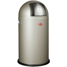 Wesco M&uuml;lleimer "Pushboy", B/H/T: 40cm x 75,5cm x 40cm, 50 l, silber, K&uuml;che, M&uuml;lleimer, Abfallsammler, 50 Liter