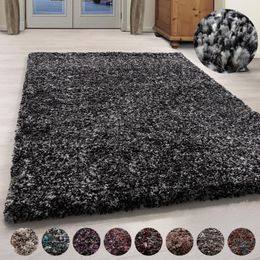 Hochflor-Teppich, B:60cm H:50mm L:110cm, grau, Ayyildiz Teppiche, Kunstfaser, Teppiche, "Enjoy Shaggy", auch als L&auml;ufer, Shaggy, Langflor, meliert,