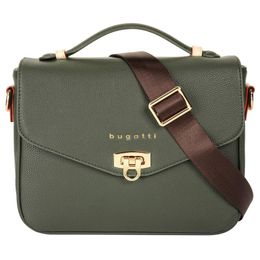 Bugatti Damen Umhängetasche "ELLA", grün, Kunstfaser, leicht glänzend, unifarben, Taschen