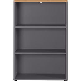 Aktenregal Germania, B:80cm H:120cm T:40cm, grau, Spanplatte, Regale, "GW-Agenda Aktenregal", mit verstellbaren Einlegeb&ouml;den, Breite 45 oder 80 cm,