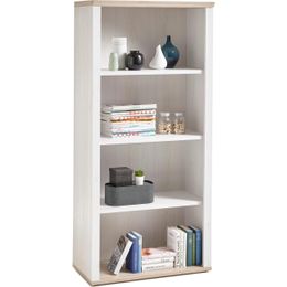 Aktenregal BEGA OFFICE, B:76cm H:163cm T:38cm, braun, Holzwerkstoff, Regale, "Romance", im Landhausstil, Regal mit offenen F&auml;cher