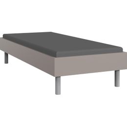 Bett wimex, H:38cm L:210cm, grau, Betten, "Easy, gro&szlig;e Auswahl an Gr&ouml;&szlig;en und Farben, auch in Komforth&ouml;he", ohne Kopfteil, ideal unter Dachschr&auml;gen