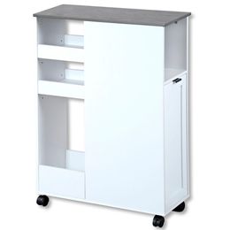 Kesper K&uuml;chenwagen "Nischenregal, wei&szlig;, FSC", B/H/T: 60cm x 86cm x 25cm, wei&szlig;, Rollwagen