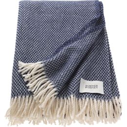 Sch&ouml;ner Wohnen Kollektion Wohndecke, B:140cm L:200cm, blau, SCH&Ouml;NER WOHNEN-KOLLEKTION, Baumwolle, Polyacryl, Wohndecken, "Zen", mit Fransen, Kuscheldecke