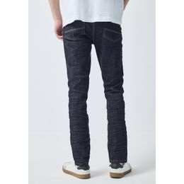 Street One MEN Herren Slim-fit-Jeans, blau, Gr. 34, unifarben, Web, 98% Baumwolle, 2% Elasthan, Jeans, 5-Pocket-Style