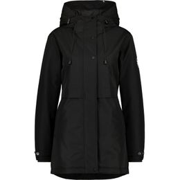 alife and kickin ALIFE & KICKIN Damen Winterjacke "Damen MarlyAK A", schwarz, Gr. S, 100% Polyester, Jacken, Leicht taillierte Jacke mit Ärmelbündchen und Kapuze