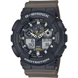 Casio G-SHOCK Herren Chronograph, grün, Armbanduhren, Quarzuhr,Armbanduhr,Herrenuhr,digital, bis 20 bar wasserd.Resinarmband