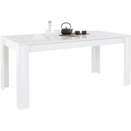 Esstisch Inosign, B:180cm, wei&szlig;, K&uuml;che, Tische, "Prisma 180x90 cm, Esszimmertisch, ausziehbar, erweiterbar auf 228 cm", rechteckig,Tischplatte St&auml;rke