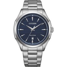 Citizen Herren Solaruhr, silber, Armbanduhren, Armbanduhr, Herrenuhr, Datum, Edelstahlarmband