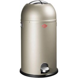 Wesco M&uuml;lleimer "Kickmaster", B/H/T: 37,5cm x 69cm x 37,5cm, 33 l, silber, K&uuml;che, M&uuml;lleimer, Abfallsammler mit D&auml;mpfer, 33 Liter