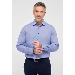 Eterna Herren Langarmhemd "SLIM FIT", blau, Gr. 42, 100% Baumwolle, Hemden, NON IRON (b&uuml;gelfrei)