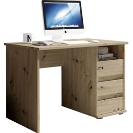 Schreibtisch BEGA OFFICE, B:110cm T:65cm, braun, Büro, Tische, "Primus 1", mit Schubkasten abschließbar in 3 Farbausführungen