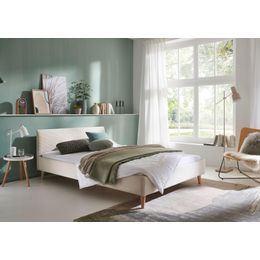 Meise M&ouml;bel Polsterbett MEISE.M&Ouml;BEL, B:145cm L:208cm, beige, Betten, "Wicki", 140x200cm, Cordstoff