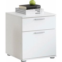 Nachtkommode FMD, B:45cm H:53cm T:38cm, wei&szlig;, Sideboards, Nachttisch