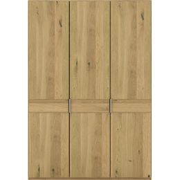 Drehtürenschrank Musterring, B:150cm H:216cm, braun, Schränke, "Savona, Kleiderschrank, Schrank, Garderobe, teilmassiv Eiche", Türen in Bianco-Eiche