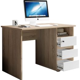 Schreibtisch BEGA OFFICE, B:110cm T:65cm, weiß, Büro, Tische, "Primus 1", mit Schubkasten abschließbar in 3 Farbausführungen