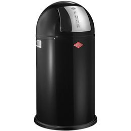 Wesco M&uuml;lleimer "Pushboy", B/H/T: 40cm x 75,5cm x 40cm, 50 l, schwarz, K&uuml;che, M&uuml;lleimer, Abfallsammler, 50 Liter