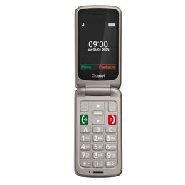 Gigaset Klapphandy "GL595 2G-Flip-Mobiltelefon", B:8,3cm H:8cm T:13,5cm, silber, Mobiltelefone
