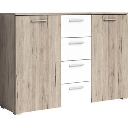 Kombikommode Home Affaire, B:132cm H:93cm T:38cm, weiß, FSC-zertifizierter Holzwerkstoff, Schlafzimmer, Sideboards, "Beta Breite 132 cm, zeitlose