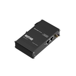 Teltonika LAN-Router "Industrierouter Teltonika RUT140 2x RJ45 100 Mbit/s, IP30", B:7,5cm H:2,8cm T:14,2cm, schwarz, Router