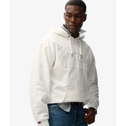 Superdry Herren Athletic &Uuml;bergro&szlig;er Hoodie mit Pr&auml;gung White - Gr&ouml;&szlig;e: M 1040606501917U4Y002