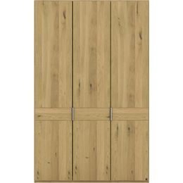 Drehtürenschrank Musterring, B:150cm H:236cm, braun, Schränke, "Savona, Kleiderschrank, Schrank, Garderobe, teilmassiv Eiche", Türen in Bianco-Eiche