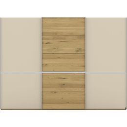 Schwebetürenschrank Musterring, B:300cm H:217cm, beige, Schränke, "Savona, Kleiderschrank, Schrank, Garderobe, mit Schiebetüren", Türen Bianco-Eiche