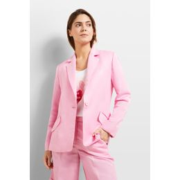 Bugatti Damen Kurzblazer, pink, Gr. 42, 60% Leinen, 40% Viskose, Blazer, leicht tailliert