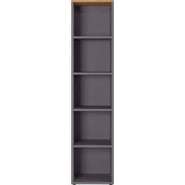 Aktenregal Germania, B:45cm H:197cm T:40cm, grau, Spanplatte, Regale, "GW-Agenda Aktenregal", mit verstellbaren Einlegeb&ouml;den, Breite 45 oder 80 cm,