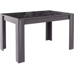 Esstisch Inosign, B:137cm, grau, K&uuml;che, Tische, "Prisma 137x90 cm, Esszimmertisch, ausziehbar, erweiterbar auf 185 cm", rechteckig,Tischplatte St&auml;rke