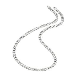 Firetti Damen Kette ohne Anhänger "Schmuck Geschenk Silber 925 Halsschmuck Halskette Panzerkette", 45, Silber 925 (Sterlingsilber), B: 5,1mm, silber,
