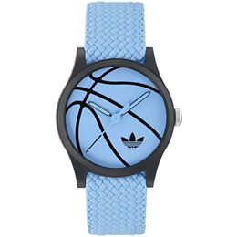 Quarzuhr adidas originals "GAME ONE", blau (hellblau), Armbanduhren, Damen, Armbanduhr, Herrenuhr, Damenuhr,Nylonarmband,wasserabweisend bis 5 bar