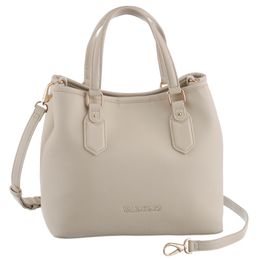 Valentino Handbags VALENTINO BAGS Damen Shopper "BRIXTON", beige, Lederimitat, Taschen, Handtasche Damen Tasche Damen Schultertasche Henkeltasche