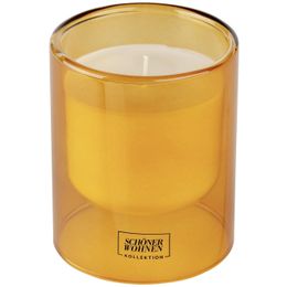 Sch&ouml;ner Wohnen Kollektion Duftkerze, B:9cm H:11cm T:9cm, orange, SCH&Ouml;NER WOHNEN-KOLLEKTION, Glas, Wachs, Kerzen, "&raquo;Vanilla L&laquo;", im Glas, lieblicher & verw&ouml;hnender Duft,