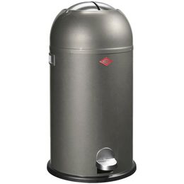 Wesco M&uuml;lleimer "Kickmaster", B/H/T: 37,5cm x 69cm x 37,5cm, 33 l, grau, K&uuml;che, M&uuml;lleimer, Abfallsammler mit D&auml;mpfer, 33 Liter
