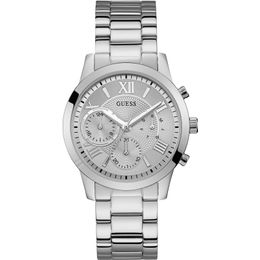 Guess Damen Multifunktionsuhr "SOLAR", silber, Armbanduhren, Armbanduhr, Quarzuhr, Damenuhr