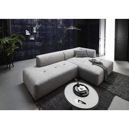 3-Sitzer, B:269cm H:70cm T:153cm, grau, ATLANTIC HOME COLLECTION, Sofas, "Leonardo", Ottomane mit XXL-Liegefläche