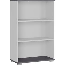 Aktenregal Germania, B:80cm H:123cm T:40cm, grau, Spanplatte, Regale, "GW-Profi 3.0 Aktenregal", mit ABS-Kanten